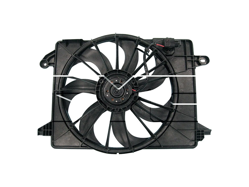 TYC 622550 Cooling Fan Assembly - Chrysler, Dodge | 621526 68050129AA ...