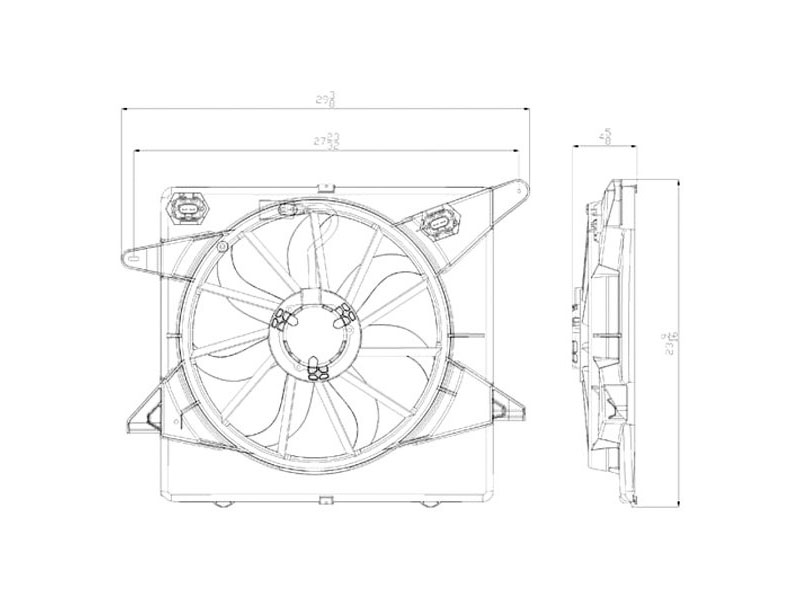TYC 622650 Cooling Fan Assembly - Cadillac | 20883034 621103 GM3115234