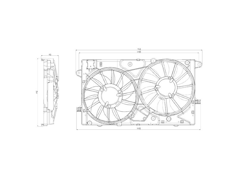 TYC 622850 Cooling Fan Assembly - Buick, Chevrolet | 20970656 20970657 ...