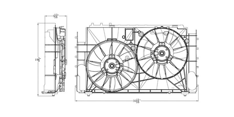 TYC 623290 Cooling Fan Assembly - Toyota | 163610V330 163610V340 ...