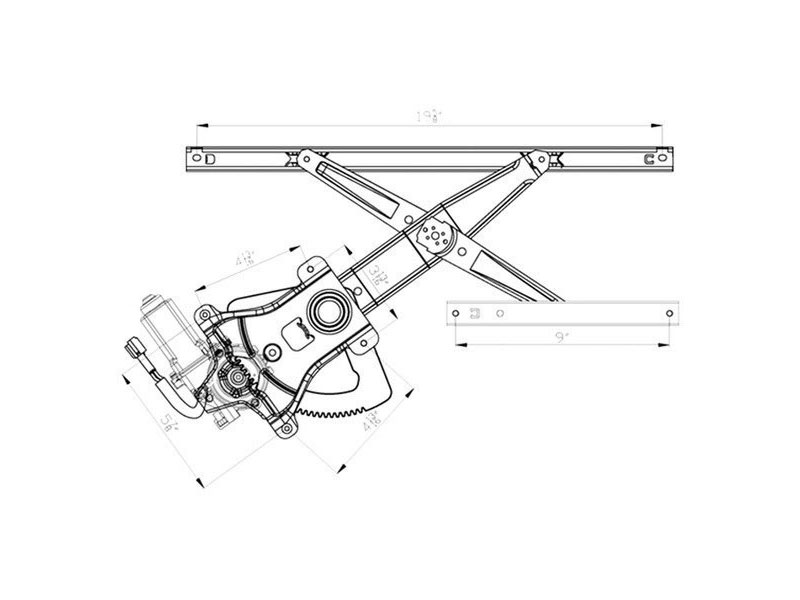 TYC 660411 Power Window Motor and Regulator Assembly; Front Right ...
