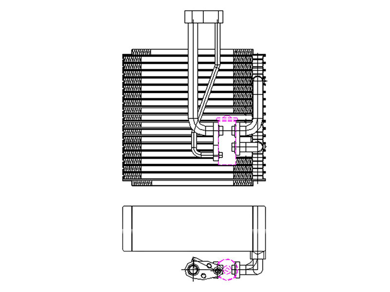 TYC 97252 A/C Evaporator Core - Kia | 0K08A61E10 54924 EV4798715PFXC