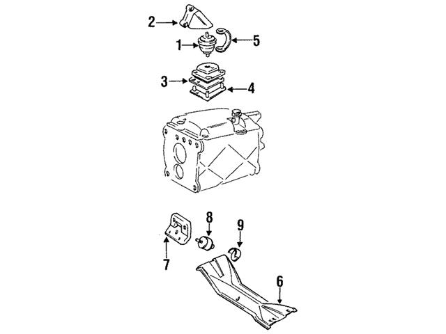 Genuine Volvo 1221967 Auto Trans Mount - Volvo