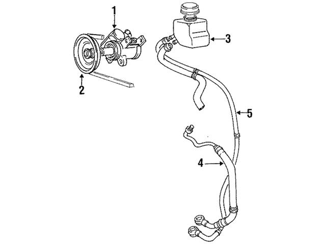 Genuine Volvo 1228399 Power Steering Return Hose - Volvo