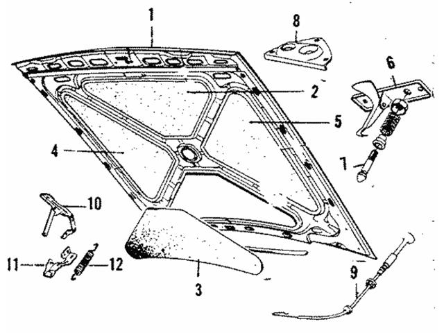 Genuine Volvo 1246850 Hood Insulation Pad - Volvo