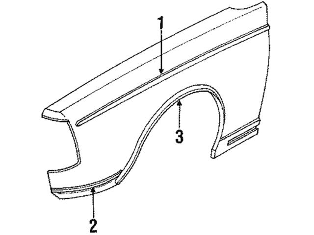 Genuine Volvo 1254502 Door Trim Molding Nut; Left - Volvo
