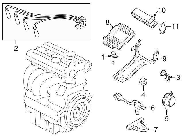 Genuine Volvo 1275603 Spark Plug Wire Set - Volvo