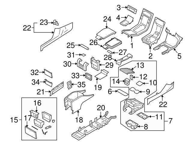 Genuine Volvo 1284569 Console Trim Panel - Volvo