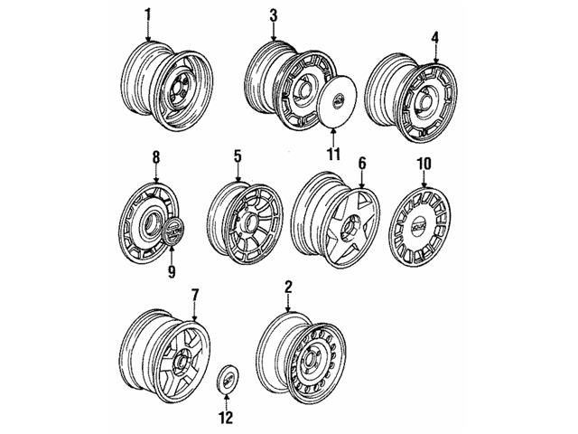 Genuine Volvo 1325908 Wheel Cap - Volvo