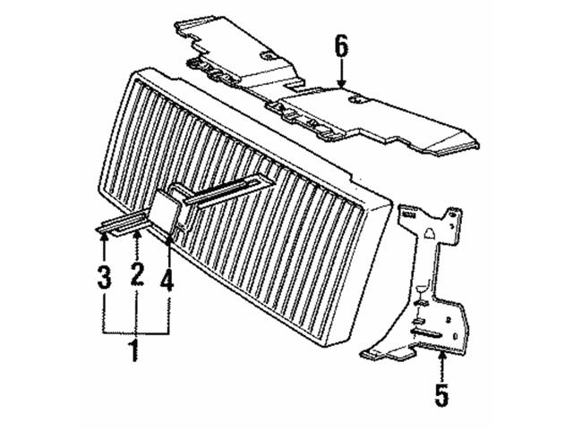 Genuine Volvo 1342672 Grille Molding - Volvo