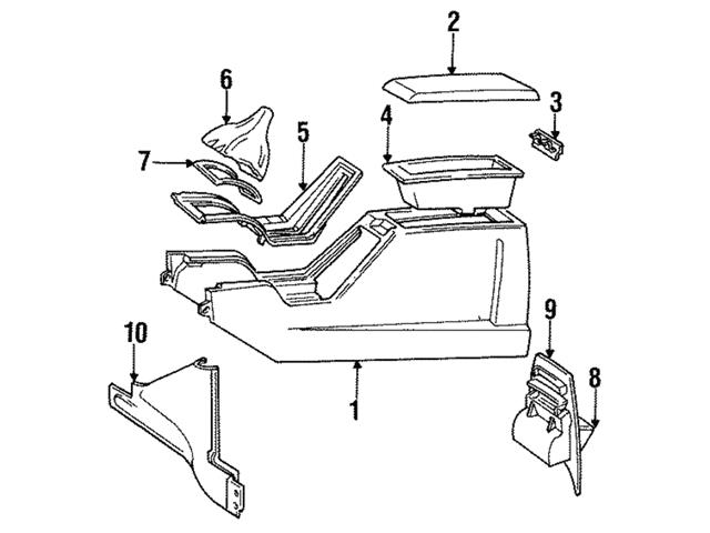 Genuine Volvo 1379195 Center Console - Volvo