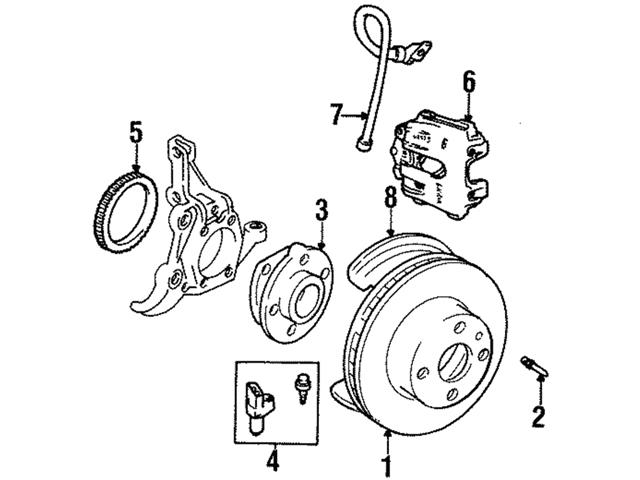 Genuine Volvo 271589 Wheel Bearing and Hub Assembly Repair Kit; Left ...