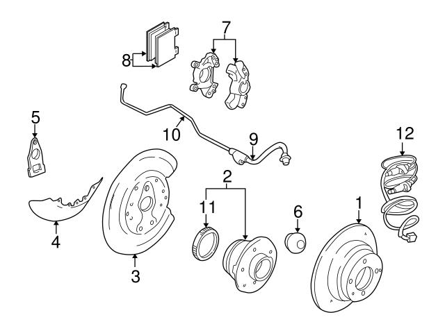 Genuine Volvo 271795 Wheel Bearing and Hub Assembly Repair Kit; Left ...
