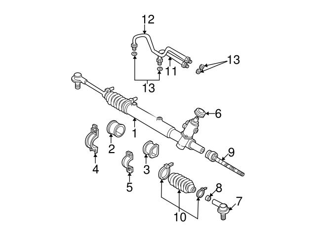 Genuine Volvo 274224 Tie Rod End; Left, Right, Inner - Volvo