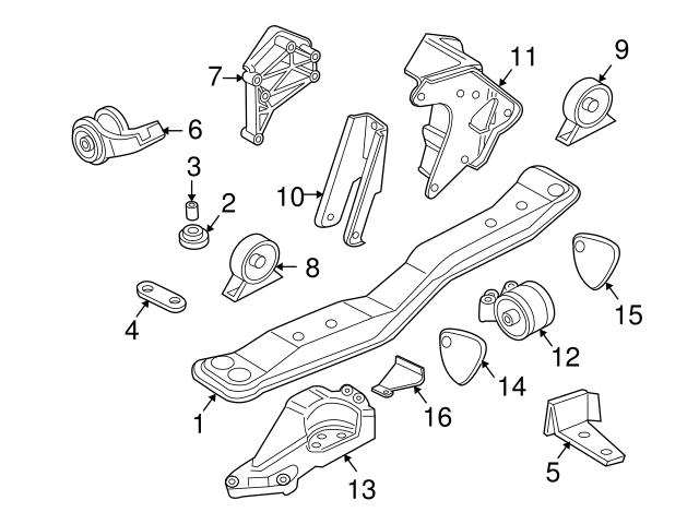 Genuine Volvo 30611465 Auto Trans Mount; Rear, Rear Lower - Volvo
