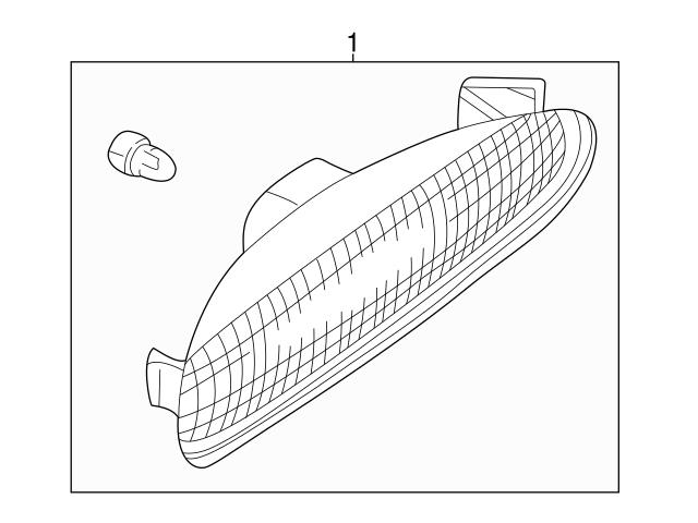 Genuine Volvo 30613666 Side Marker Light; Right - Volvo