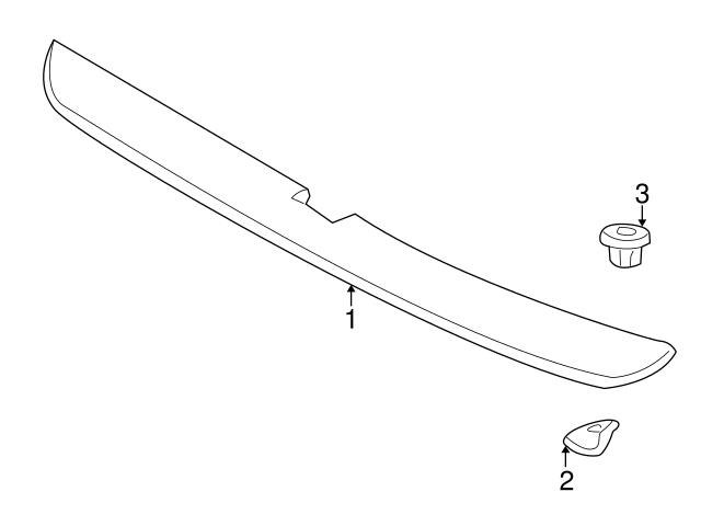 Genuine Volvo 30618685 Power Rear Spoiler Switch; Rear - Volvo