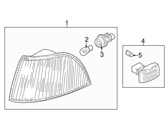 Genuine Volvo 30621838 Turn Signal / Parking Light Lens; Front Right ...
