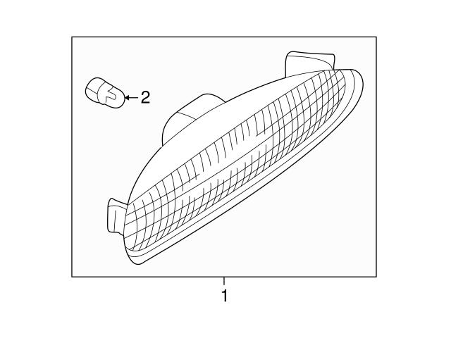 Genuine Volvo 30621944 Side Marker Light; Rear Right - Volvo