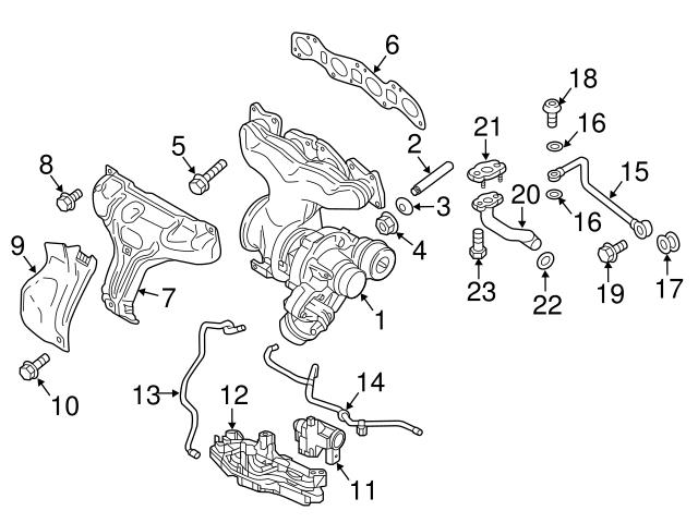 Genuine Volvo 30624404 Turbocharger Oil Line Bolt; Lower - Volvo