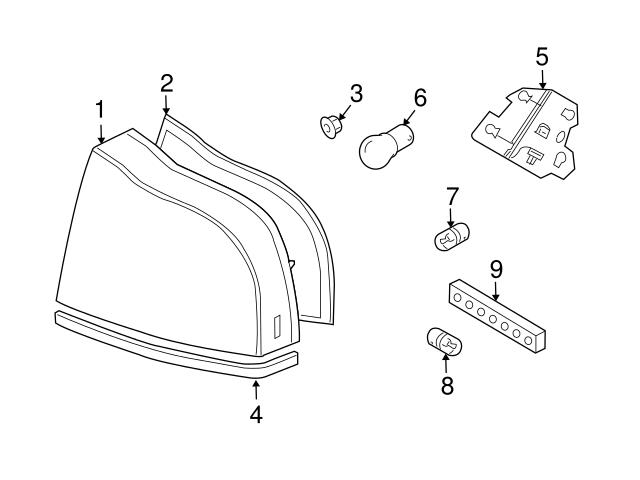 Genuine Volvo 30634195 Tail Light Assembly; Right - Volvo