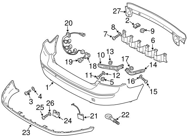 Genuine Volvo 30639938 Tow Hook; Rear - Volvo