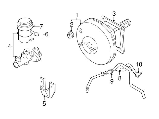Genuine Volvo 30644331 Power Brake Booster with Brake Master Cylinder ...