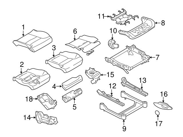Genuine Volvo 30644668 Power Seat Switch; Right, Front Right Right - Volvo
