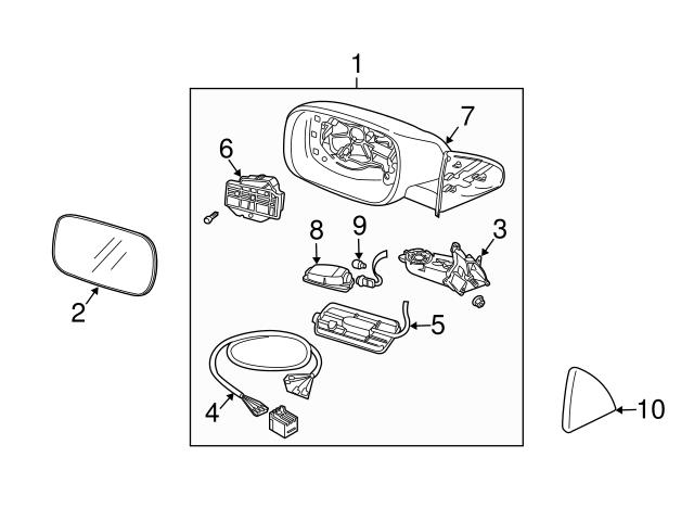 Genuine Volvo 30649337 Door Mirror Trim Ring; Left - Volvo