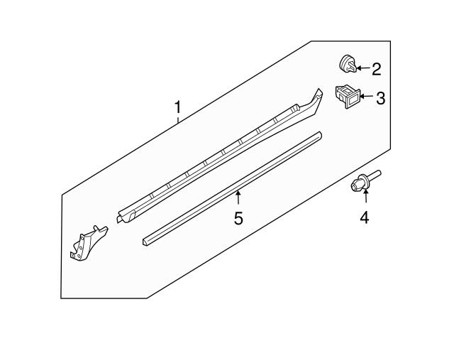 Genuine Volvo 30653724 Rocker Panel Molding Seal; Left, Right - Volvo