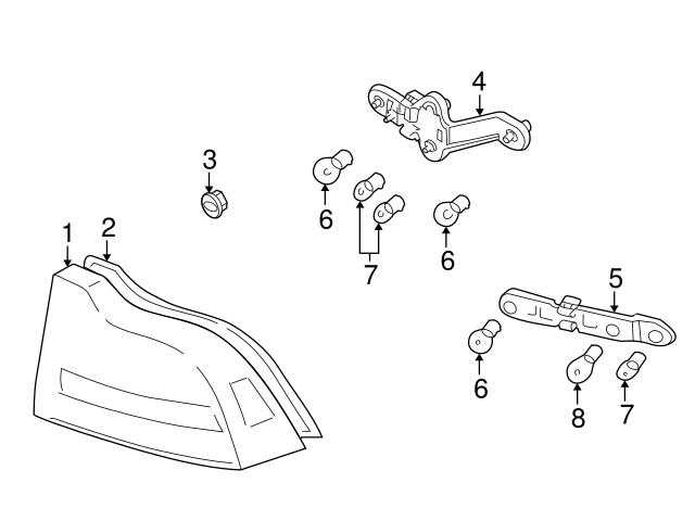 Genuine Volvo 30655370 Tail Light Assembly; Right - Volvo