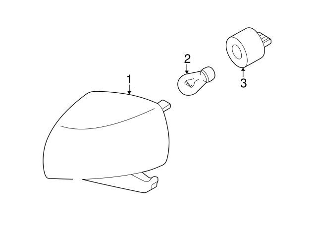 Genuine Volvo 30655423 Parking Light Assembly; Right - Volvo