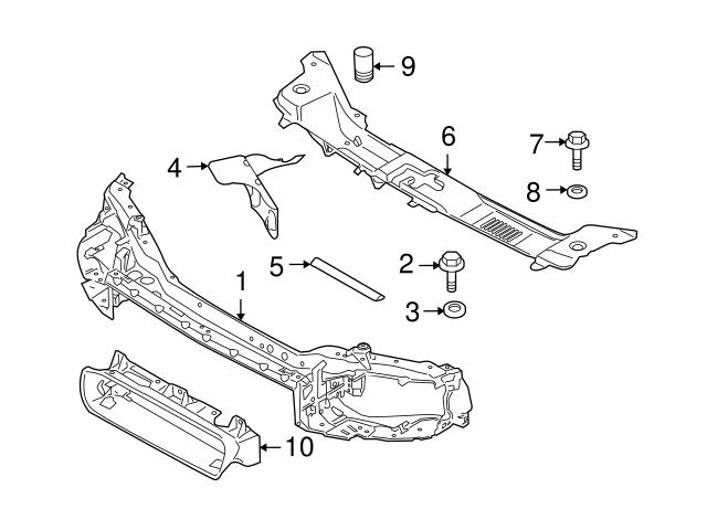 Genuine Volvo 30657147 Radiator Support Air Deflector - Volvo
