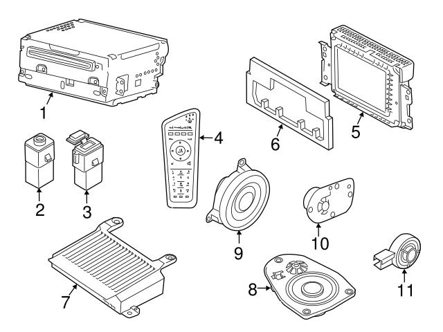Genuine Volvo 30659015 Rear Seat Speaker Switch; Left Rear, Right Rear - Volvo