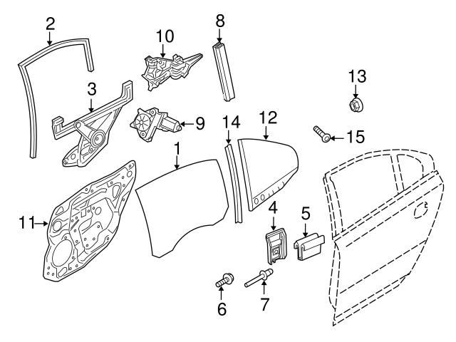 Genuine Volvo 30661075 Power Window Motor Bracket; Right - Volvo