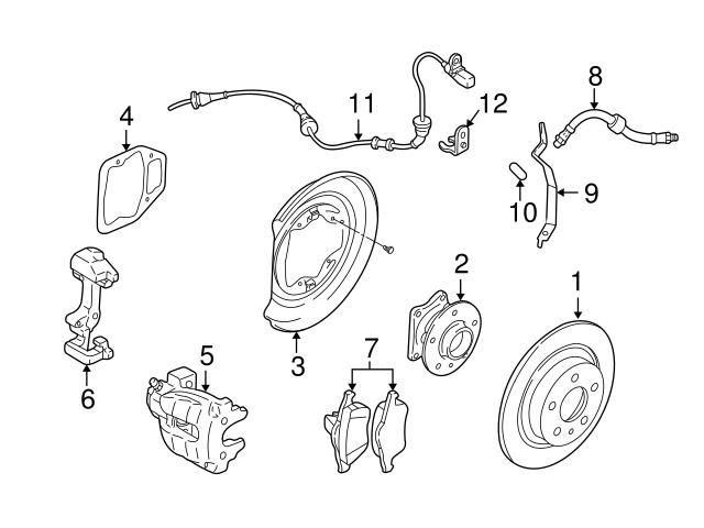 Genuine Volvo 30665017 Brake Caliper Bracket; Left, Right, Rear - Volvo