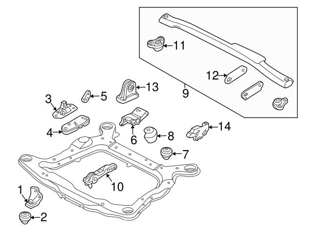 Genuine Volvo 30665956 Engine Mount Adapter Plate - Volvo