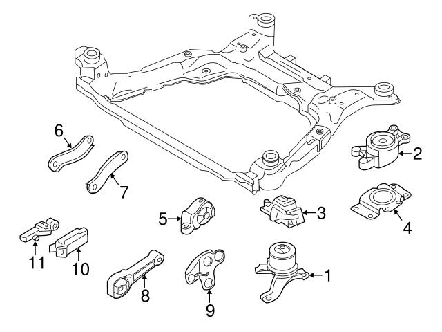 Genuine Volvo 30671219 Engine Mount Bracket; Rear Right - Volvo