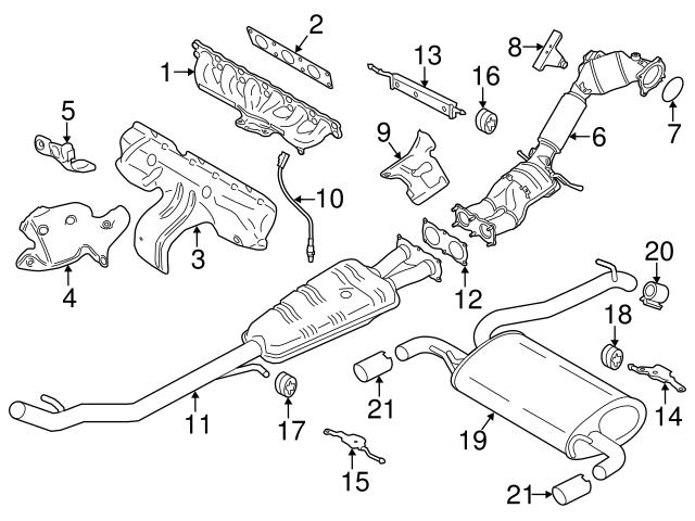 Genuine Volvo 30676642 Catalytic Converter Gasket; Front - Volvo