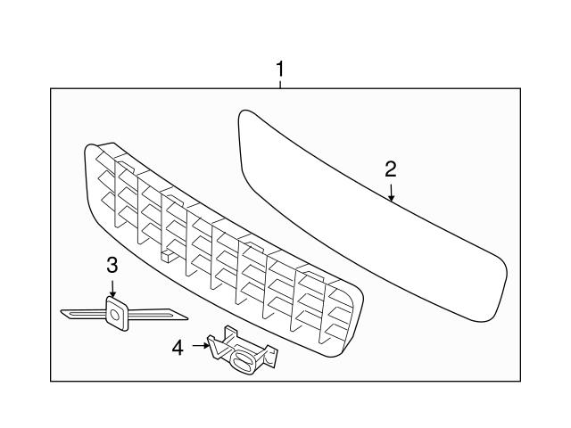 Genuine Volvo 30678980 Grille - Volvo