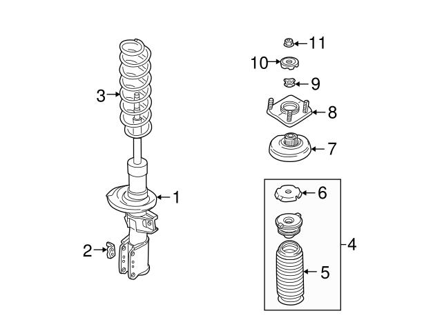 Genuine Volvo 30683637 Coil Spring Insulator; Left, Right - Volvo