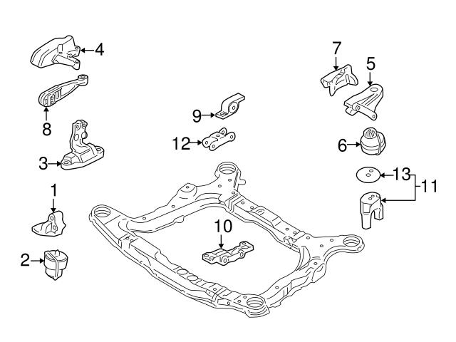 Genuine Volvo 30697267 Engine Mount; Front - Volvo