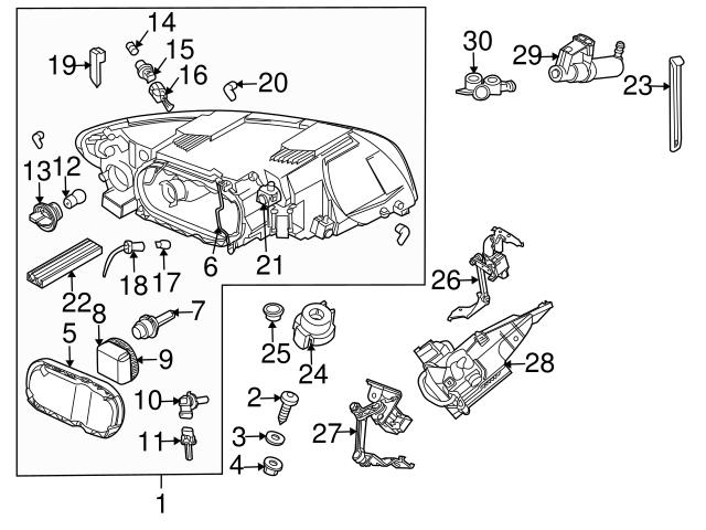 Genuine Volvo 30698422 Headlight Washer Nozzle; Left - Volvo