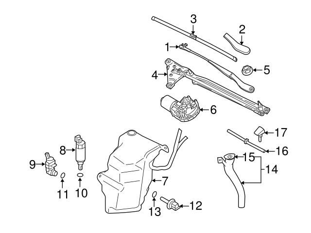 Genuine Volvo 30699398 Windshield Washer Fluid Reservoir; Front - Volvo