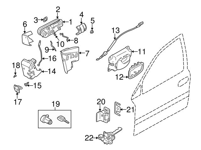 Genuine Volvo 30699751 Door Latch Assembly; Left - Volvo