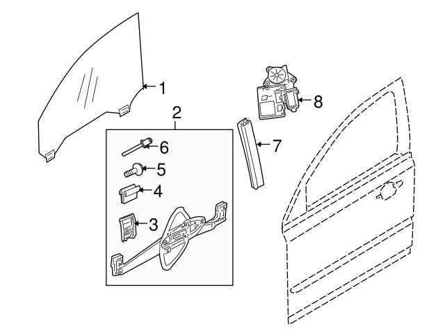 Genuine Volvo 30699937 Window Channel; Left, Right - Volvo