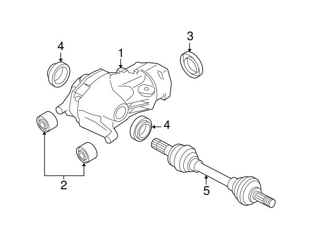 Genuine Volvo 30713263 Differential Pinion Seal; Front - Volvo