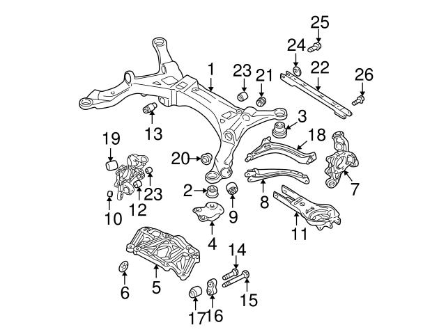 Genuine Volvo 30714032 Suspension Crossmember Insulator; Rear Outer ...