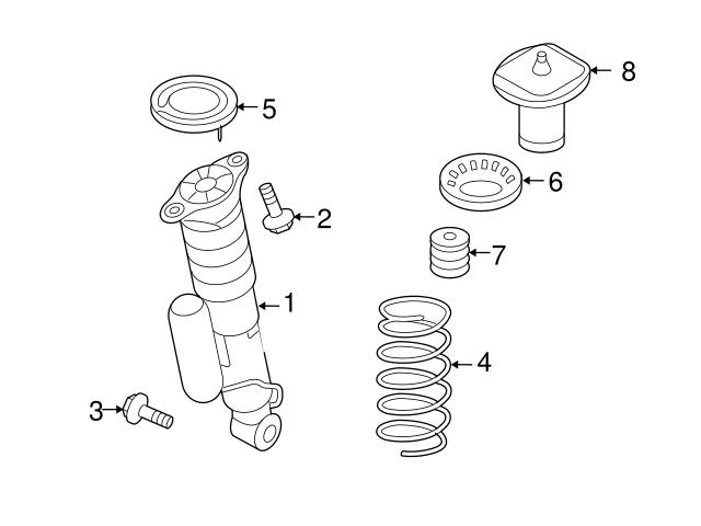 Genuine Volvo 30714221 Shock Absorber; Left, Right - Volvo