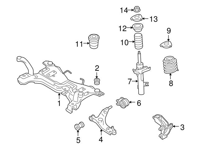 Genuine Volvo 30714550 Engine Cradle Insulator; Left Rear, Right Rear ...